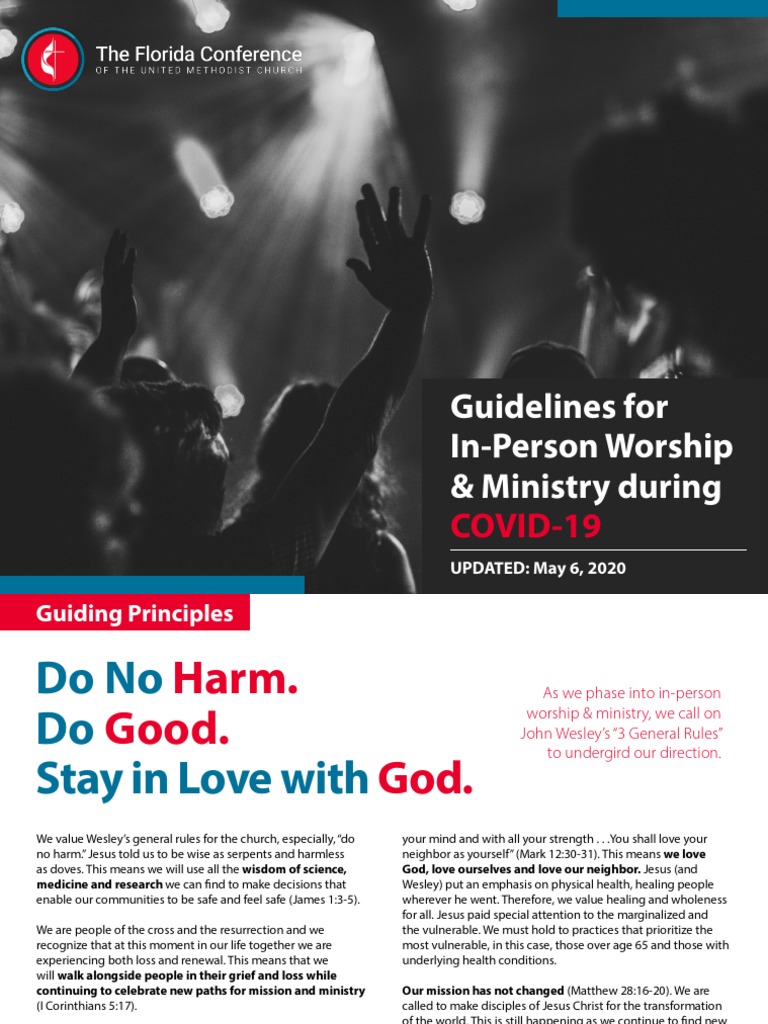 COVID-19 In-Person Worship Guidelines | PDF