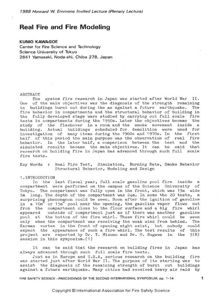 Real Fire and Fire Modeling | PDF | Fires | Smoke