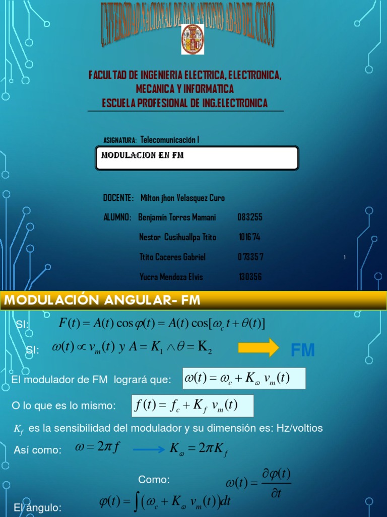 Modulacion en FM PDF | PDF | Modulación de frecuencia | Ingeniería de ...