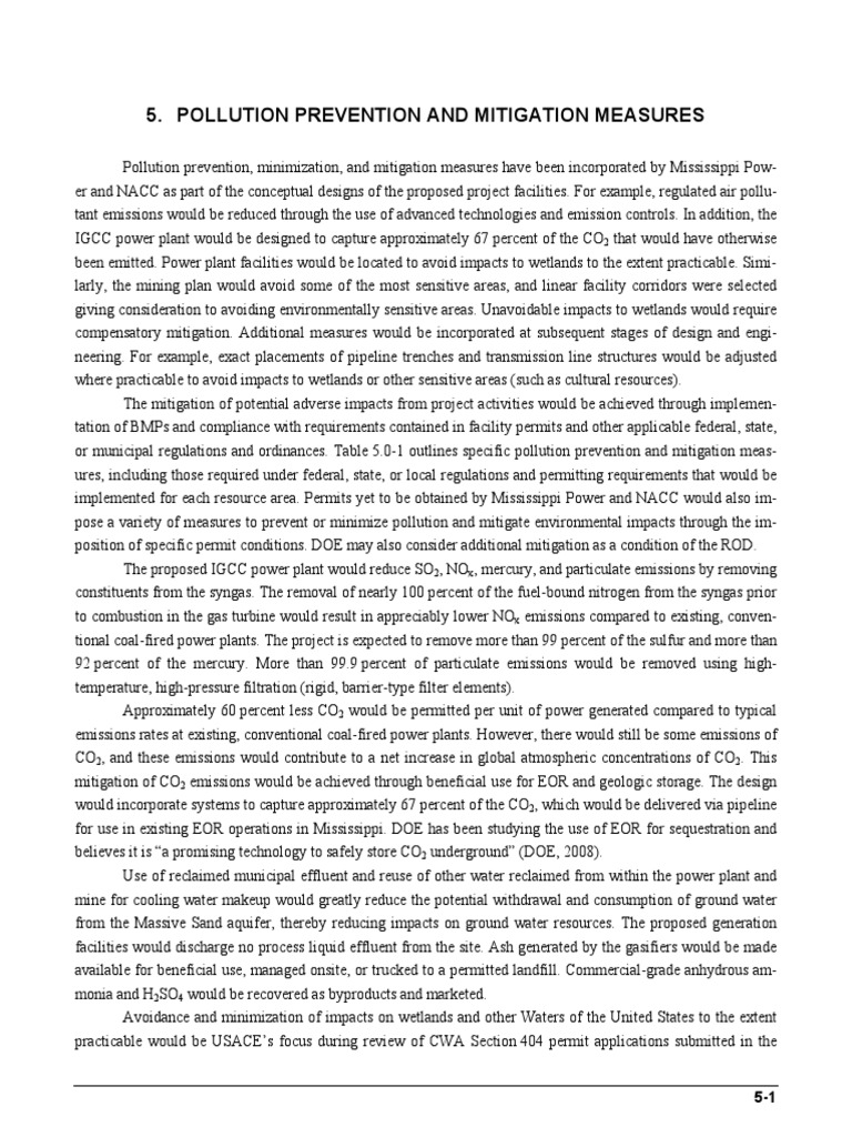 Pollution Prevention and Mitigation Measures | PDF | Air Pollution ...