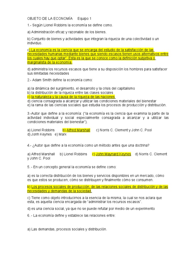 Definiciones clave de economía y producción | PDF | Historia del ...