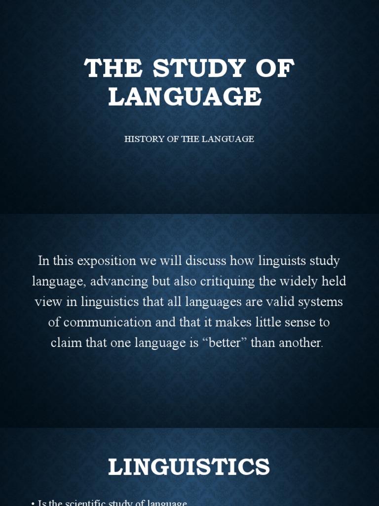 Study of Language | PDF | Morphology (Linguistics) | Linguistics