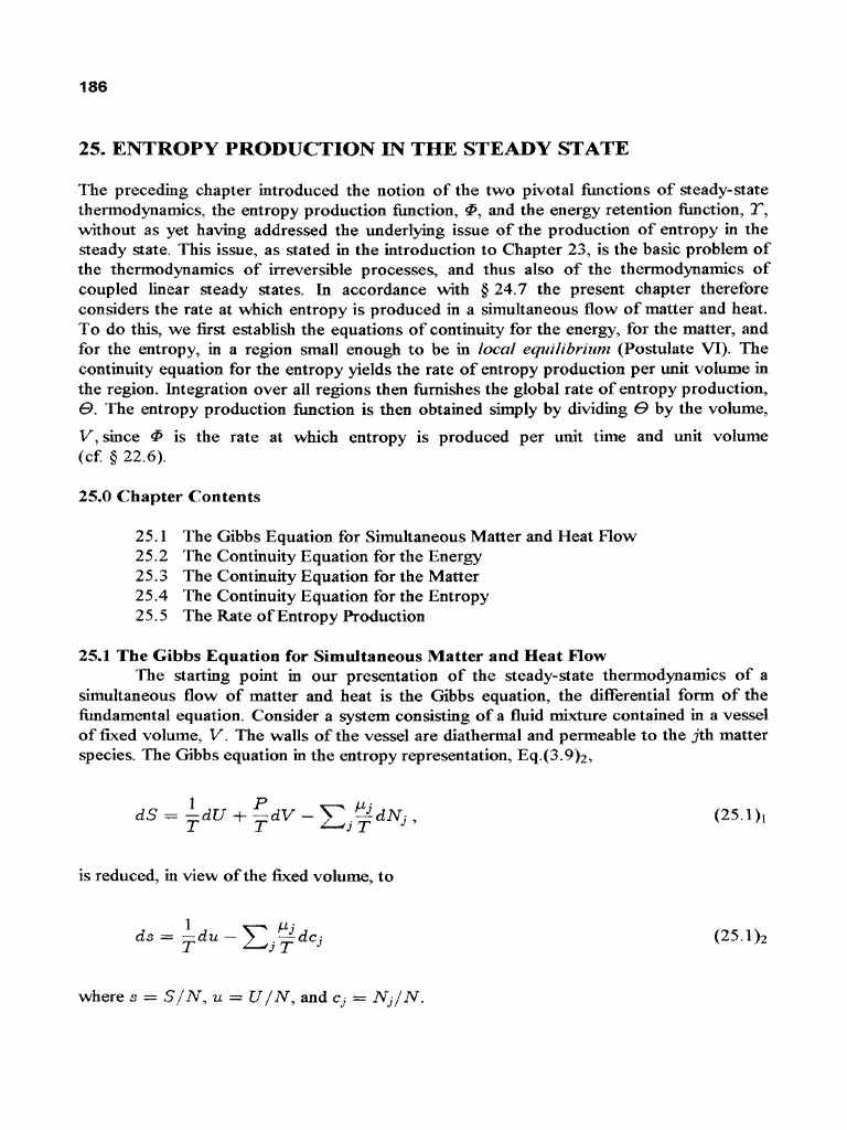 Entropy Production in The Steady State | PDF | Entropy | Fluid Dynamics