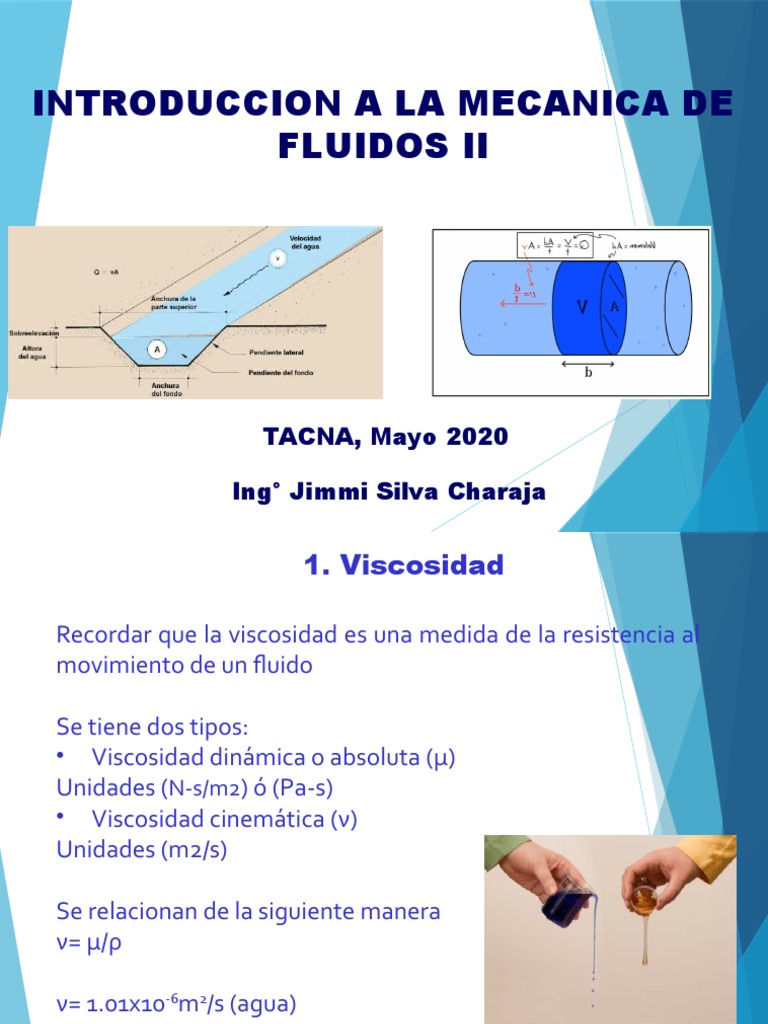 Expo Introduccion A La Mecanica de Fluidos II | PDF | Viscosidad | Numero Reynolds