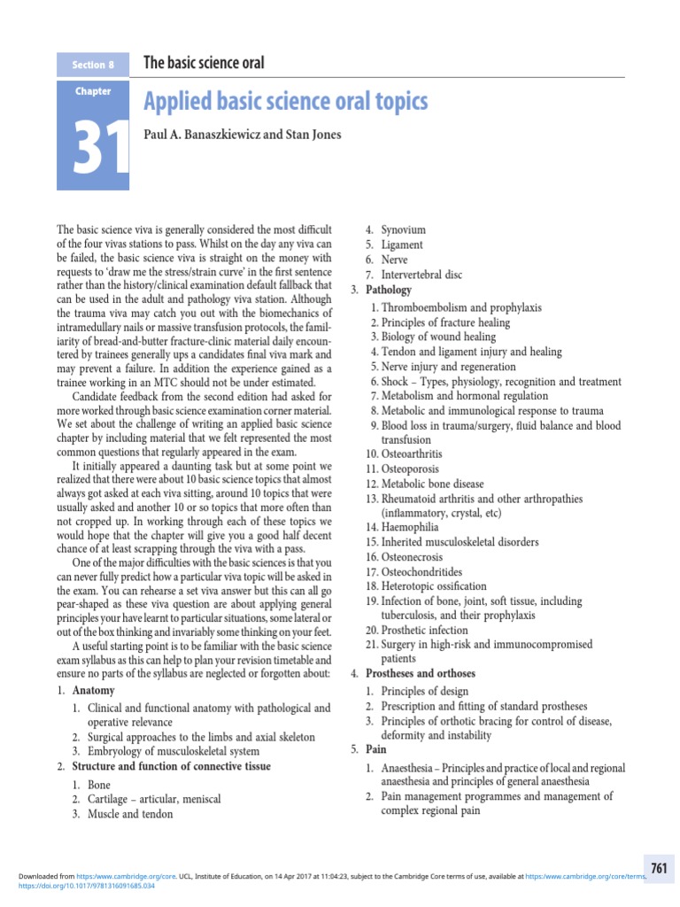 Applied Basic Science Oral Topics PDF | PDF | Osteoblast | Bone