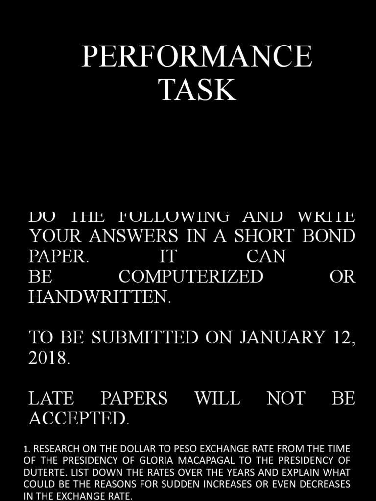 Currency Performance Task | PDF