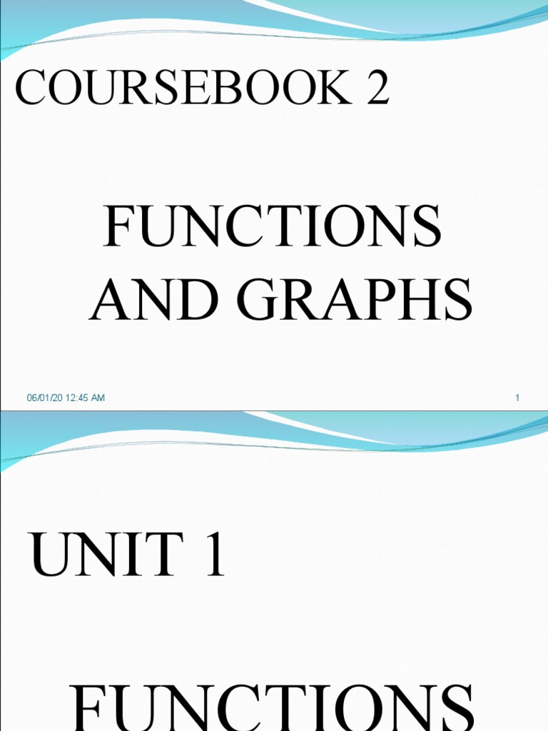 MAF11 - Coursebook - 2 - Lecture Unit - 1-2.1 | PDF | Domain Of A ...