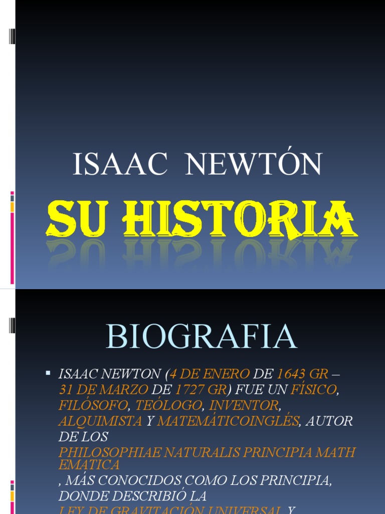 NEWTON | PDF | Isaac Newton | Las leyes del movimiento de Newton