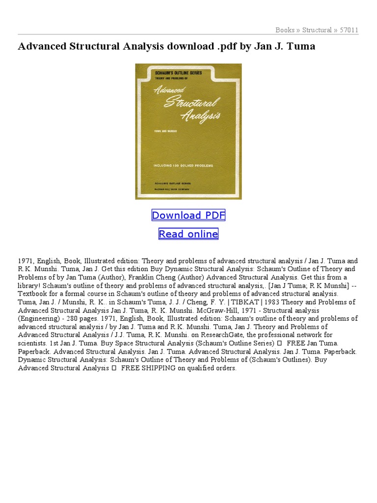 Advanced Structural Analysis PDF | PDF