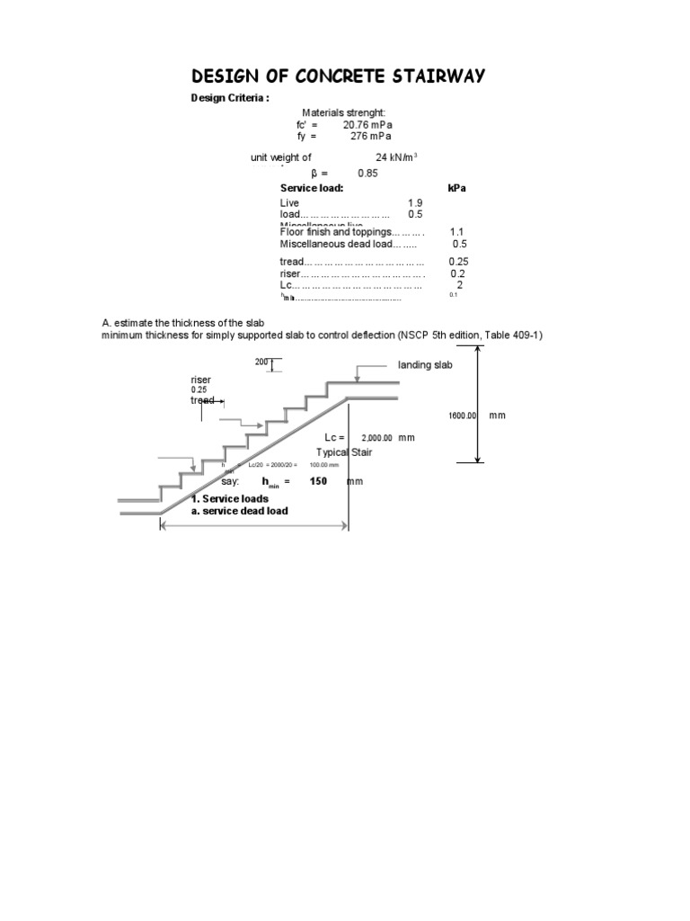 Design of Stair | PDF | Stairs | Building Materials