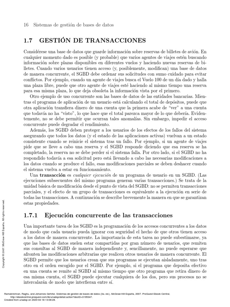 Sistemas de Gestión de Bases de Datos (3a. Ed.) - (PG 43 - 77) PDF ...