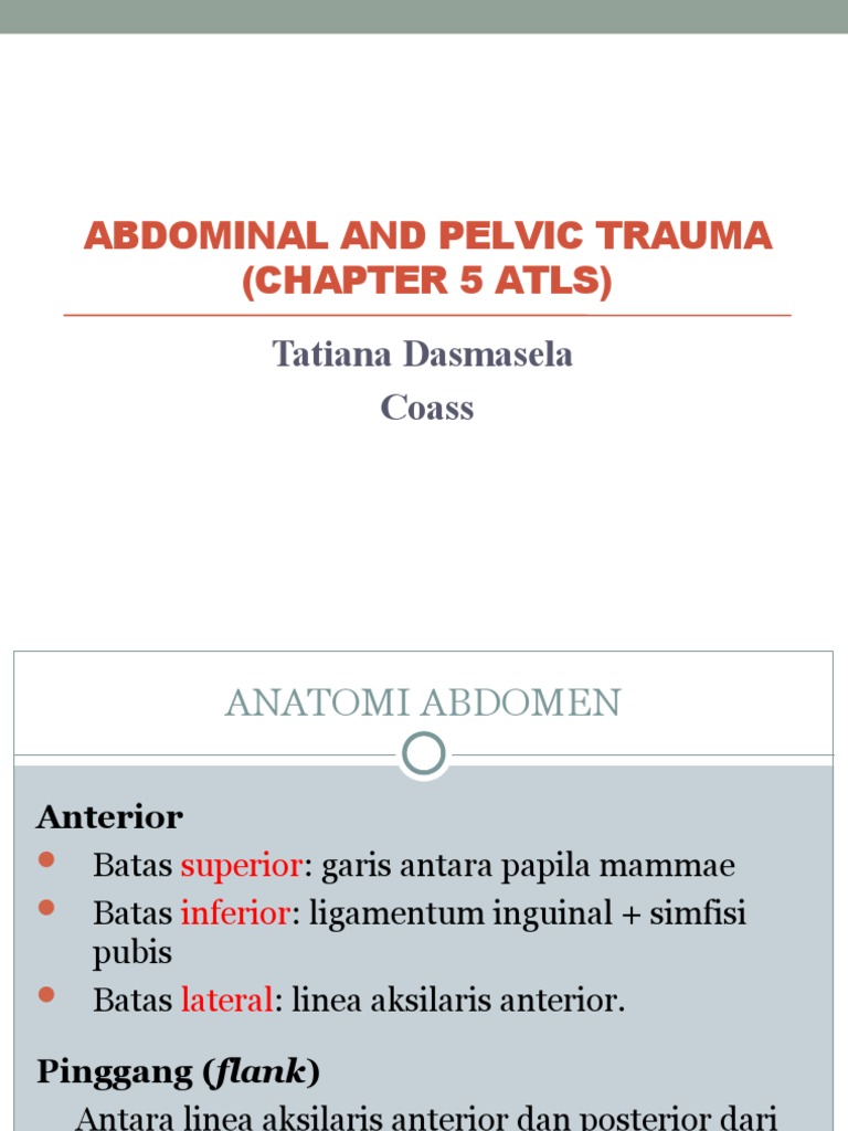 Atls Trauma Abdomen | PDF