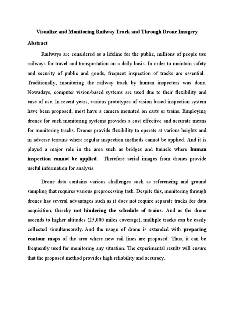 Abstract-Railway Track Monitoring System | PDF