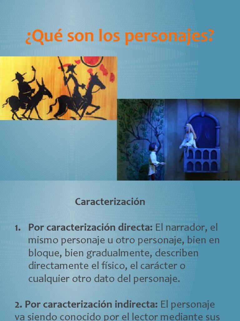Caracterización de personajes en narrativa | PDF