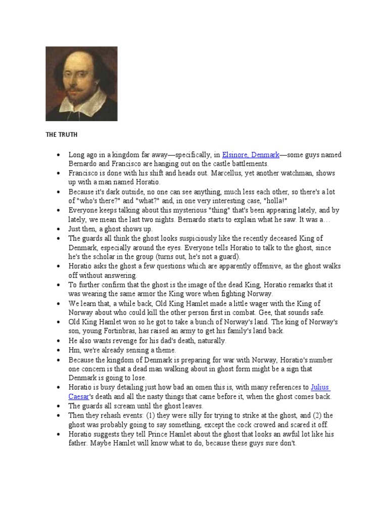 Hamlet's Full Summary | PDF | Hamlet