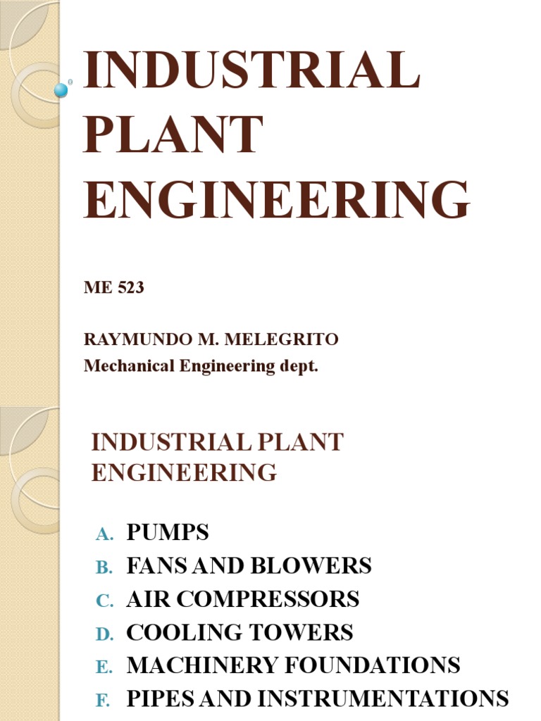 Industrial Plant Engineering Overview | PDF | Pump | Horsepower