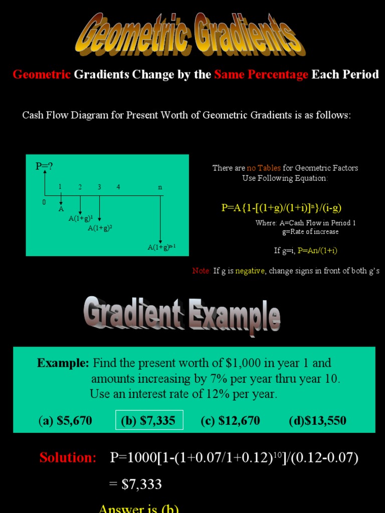 Gradients Change by The Each Period: Geometric Same Percentage | PDF