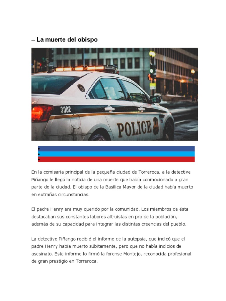 La Muerte Del Obispo Español Pdf Violencia Thriller Y Crimen