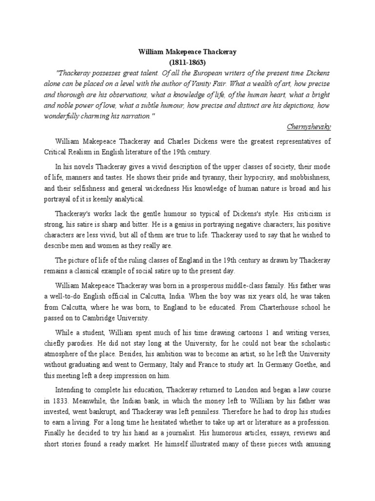 William Makepeace Thackeray | PDF | William Makepeace Thackeray ...
