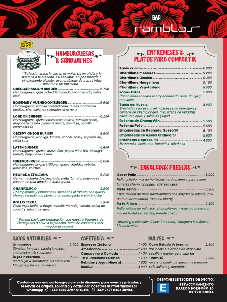 Menu Ramblas | PDF