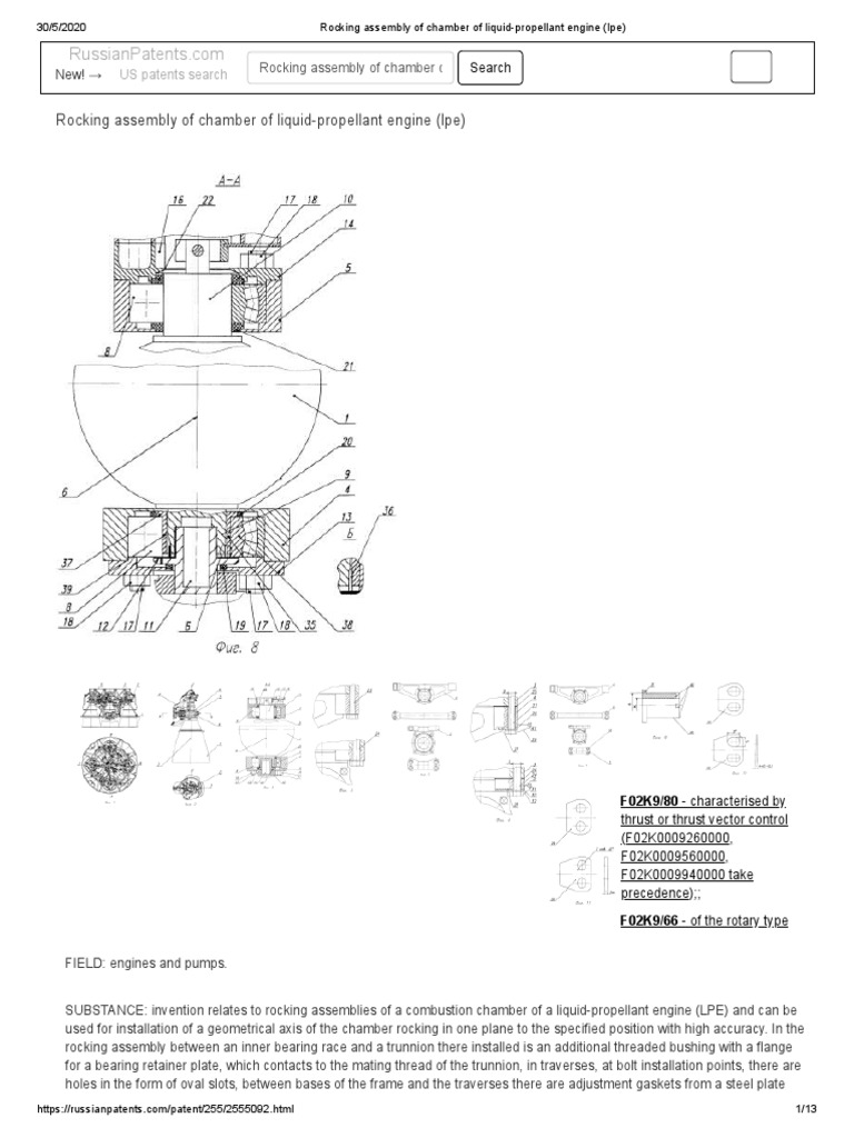 Rocking Assembly of Chamber of Liquid-Propellant Engine (Lpe) PDF | PDF ...