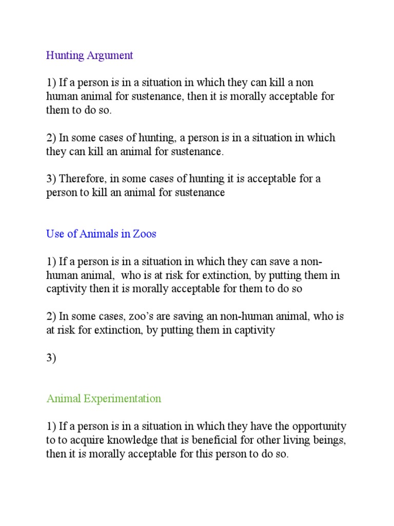 Arguments For Animal Rights | PDF