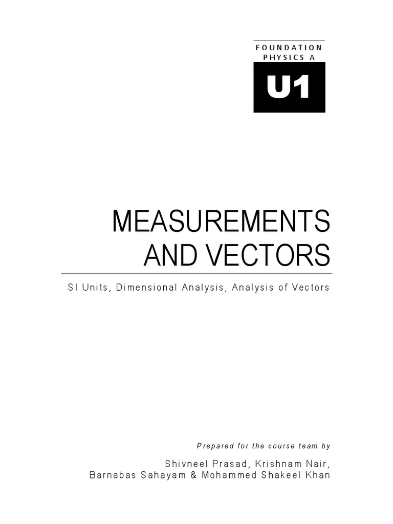 Measurements and Vectors in Physics | PDF | Significant Figures ...