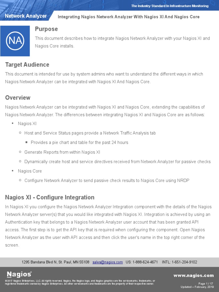 Integrating Network Analyzer With Nagios Core and Nagios XI | PDF | Computing | Software