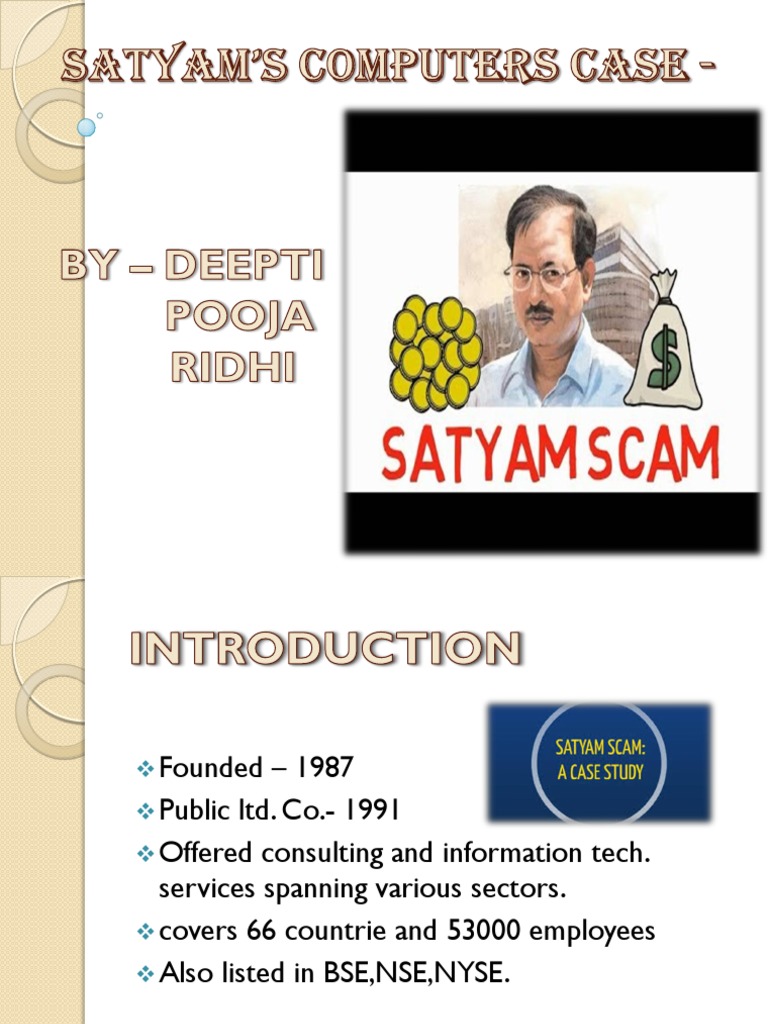 Satyam Computer Case Study | PDF | Economy Of India | Business