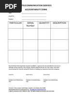 Employee Equipment Responsibility Form Template | PDF