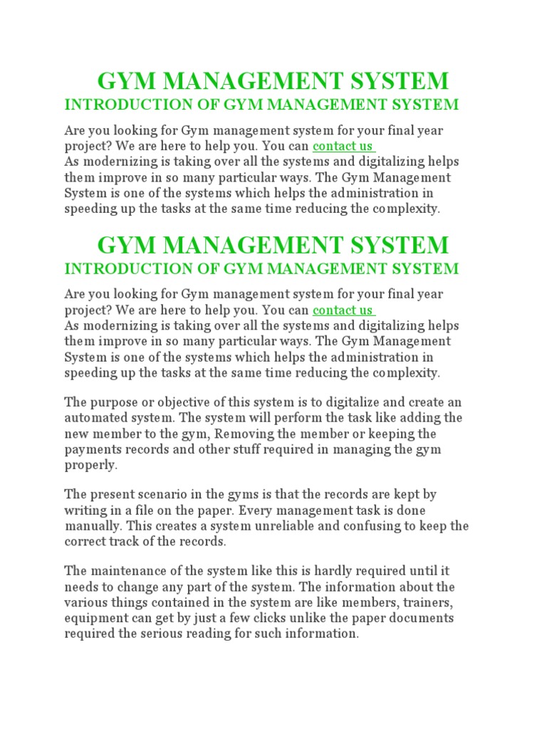 Introduction of Gym Management System | PDF | Login | Online And Offline