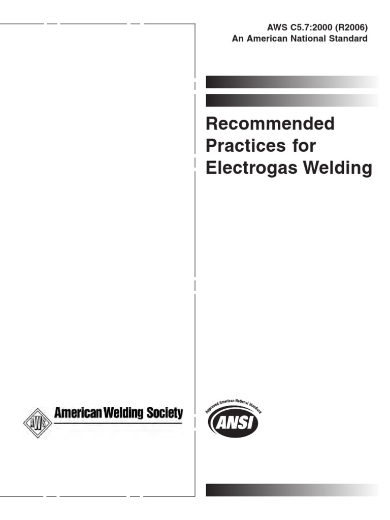 Recommended Practice of EGW | PDF | Welding | Construction