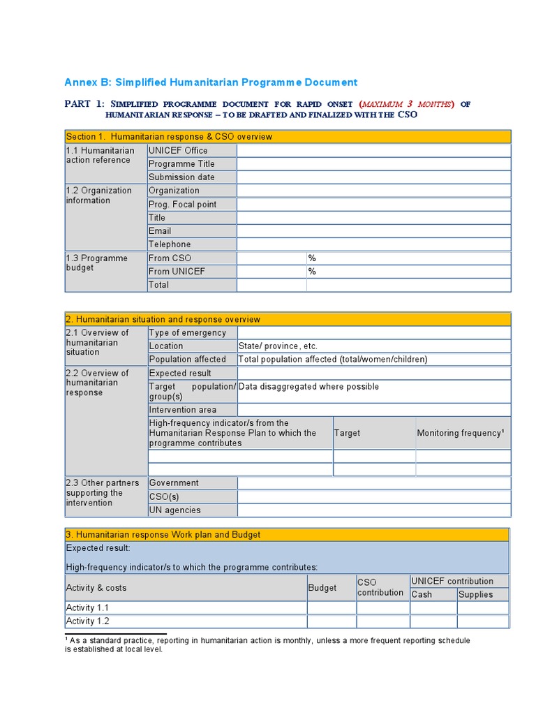 Rapid Onset Humanitarian Response Plan | PDF | Risk | Government