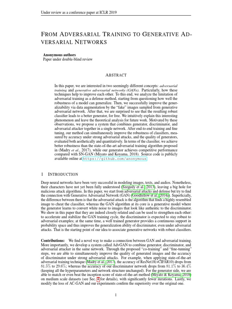 AdvGAN: Enhancing GANs with Adversarial Training | PDF | Deep Learning ...