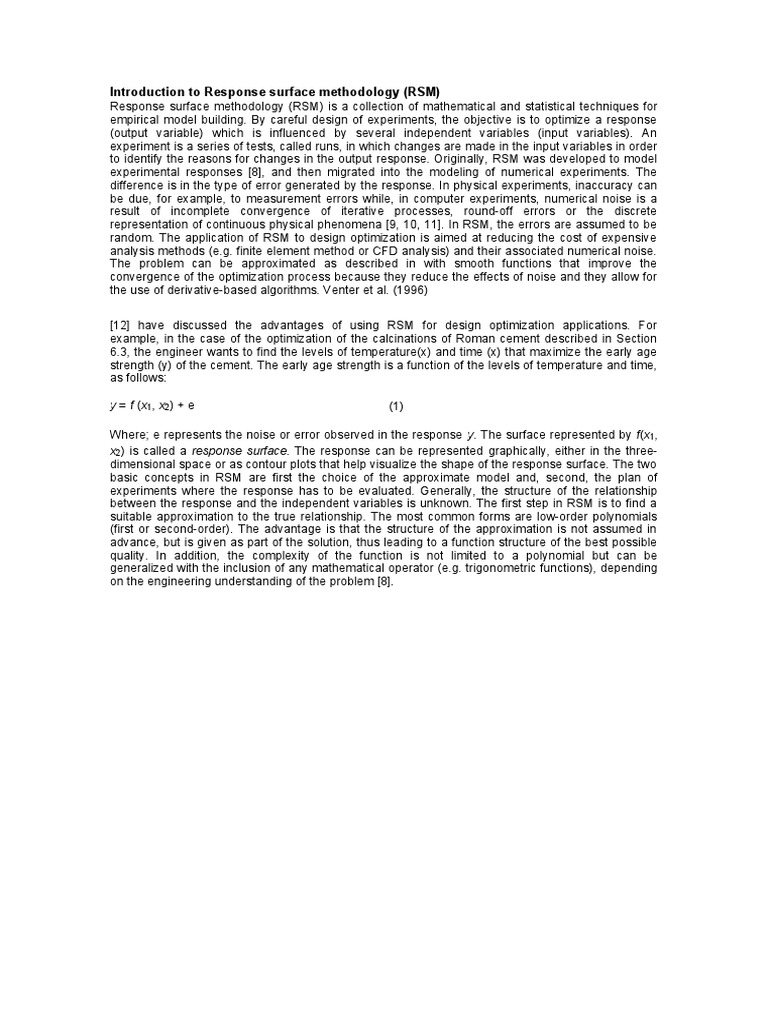 Introduction To Response Surface Methodology | PDF | Numerical Analysis ...