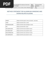 Method Statement For Aluminum Cladding Installation | PDF | Personal ...