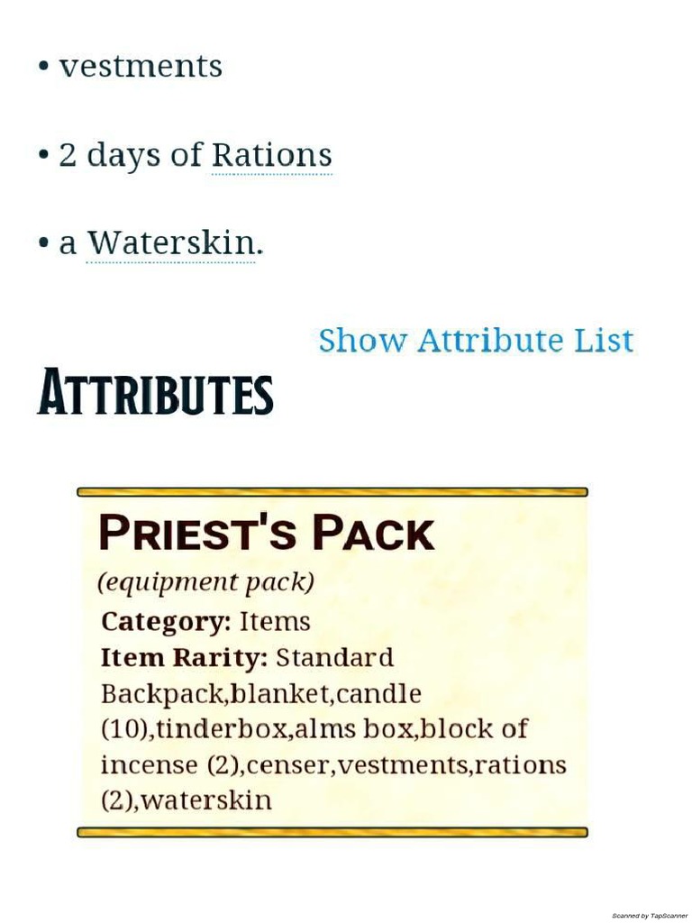 Priest Pack D&D | PDF
