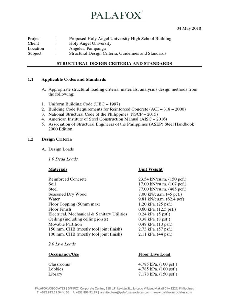 Design Criteria | PDF | Civil Engineering | Mechanics