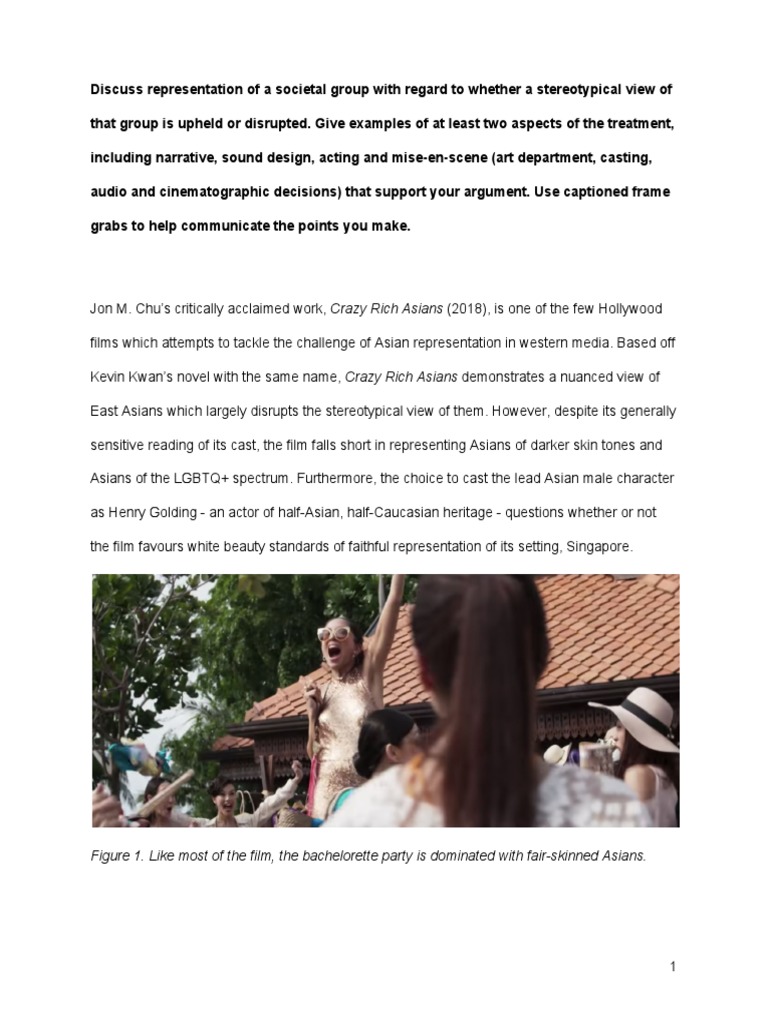 Asian Representation in "Crazy Rich Asians" (2018) | PDF