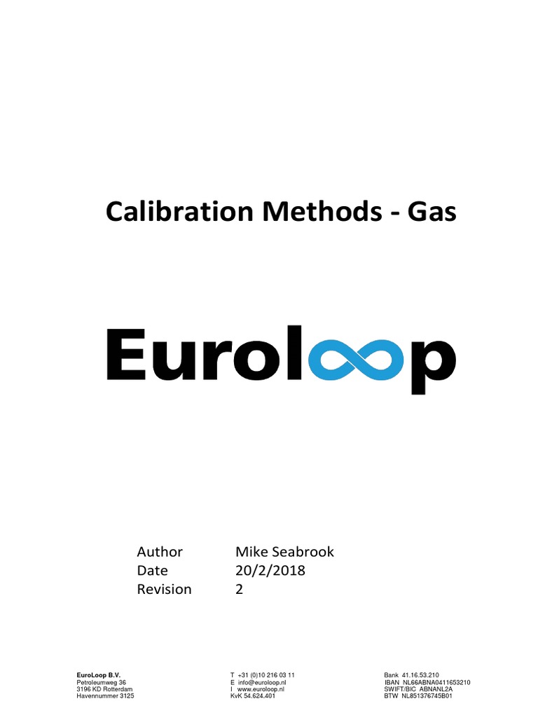 Euroloop Gas Meter Calibration Guide | PDF | Calibration | Gases