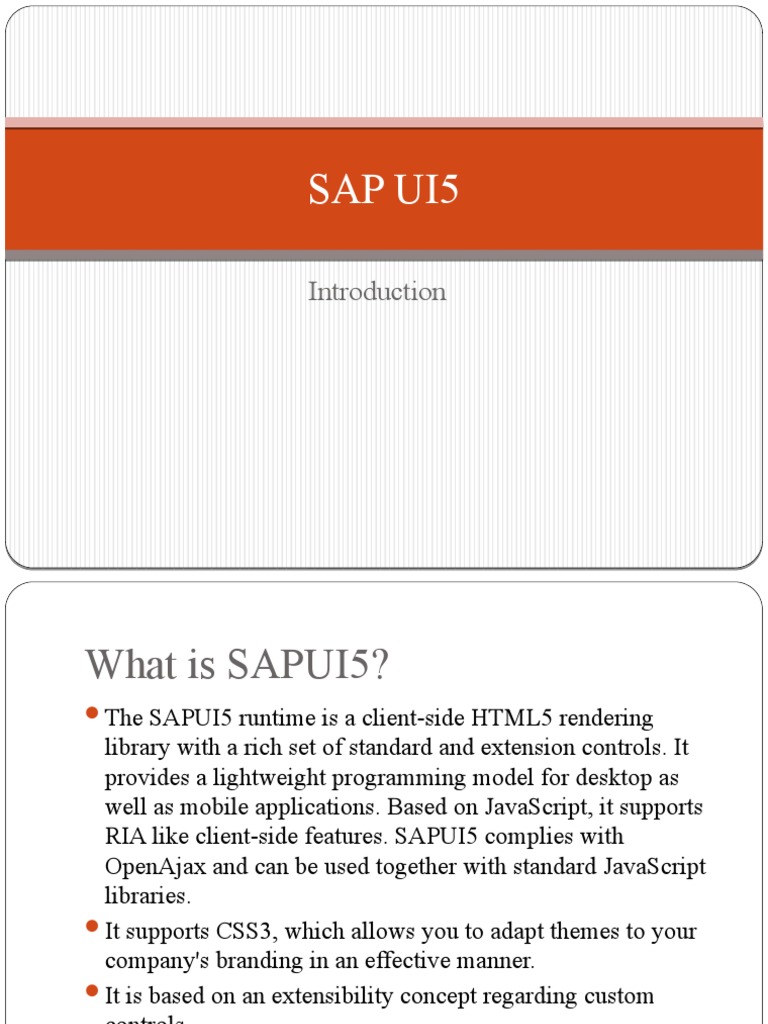 Sap Ui5 | PDF | Json | Html5