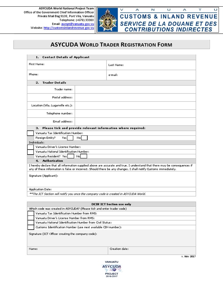 AW Company Registration Form - Int | PDF