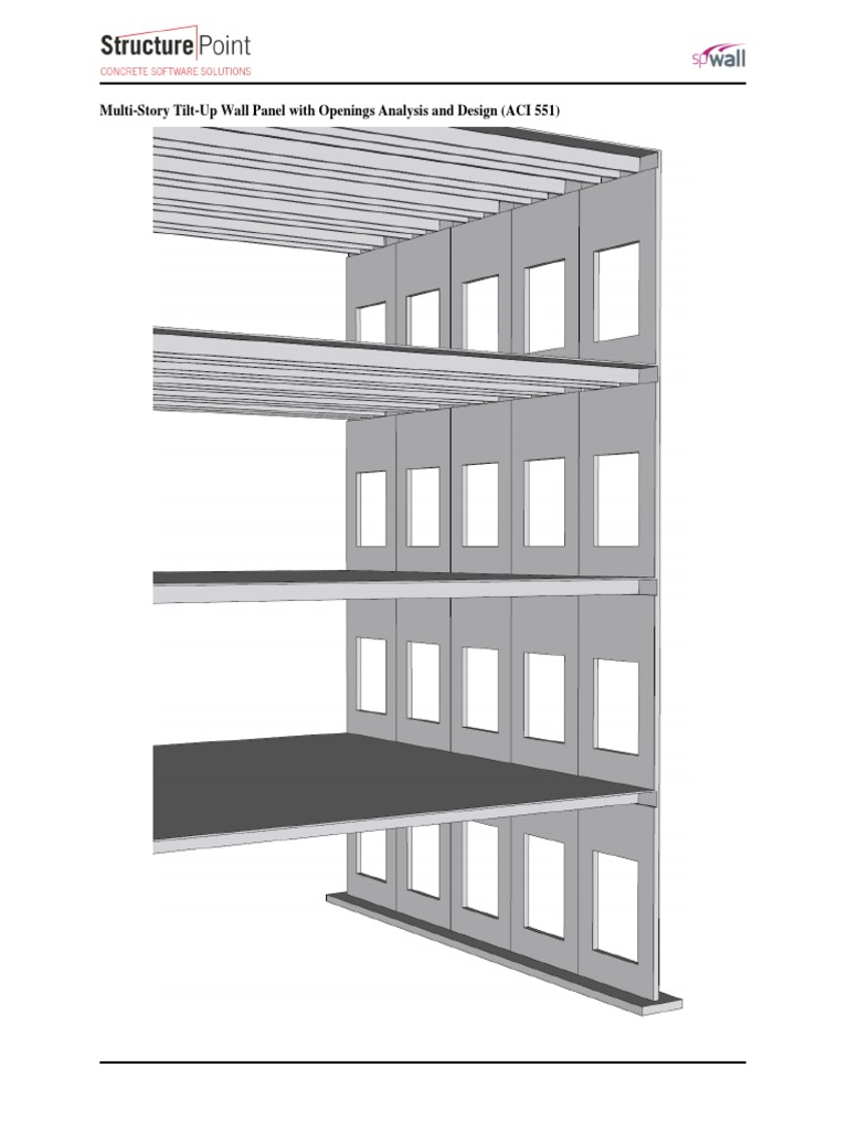 Multi Story Tilt Up Wall With Openings Panel Analysis Design ACI551 ...