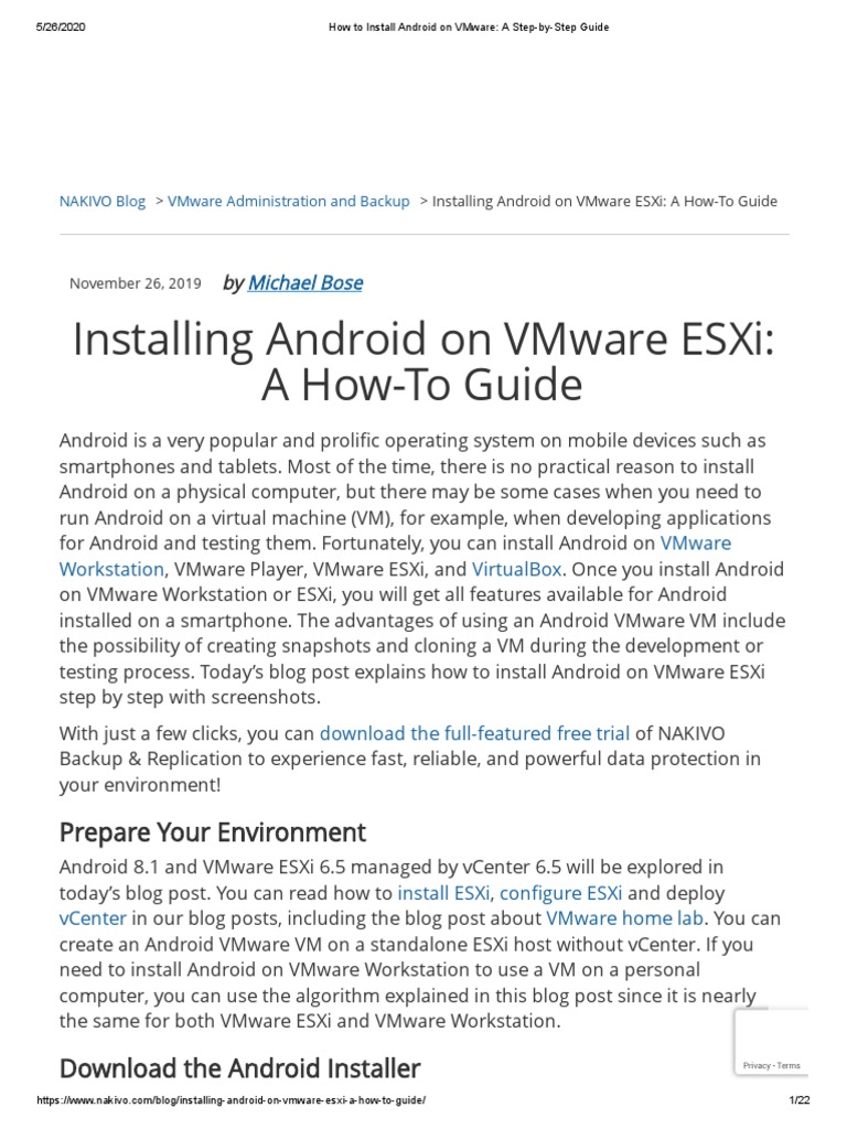 How To Install Android On VMware - A Step-by-Step Guide PDF | PDF ...