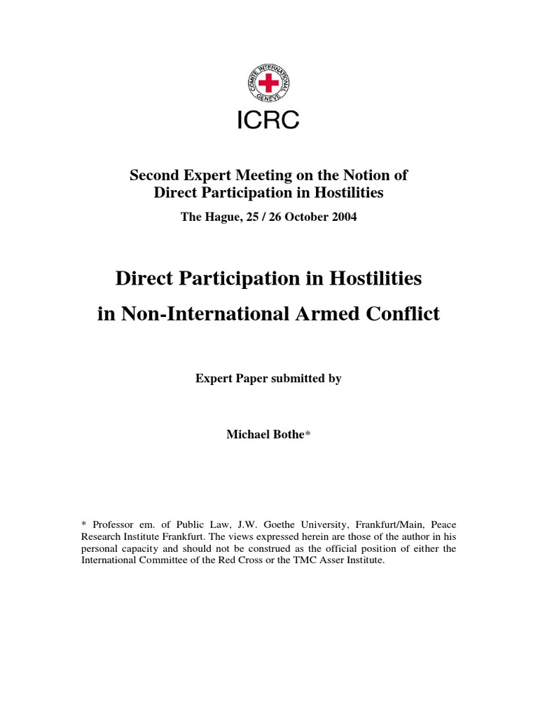 2004 05 Expert Paper DPH Icrc PDF | PDF | Civilian | International Humanitarian Law