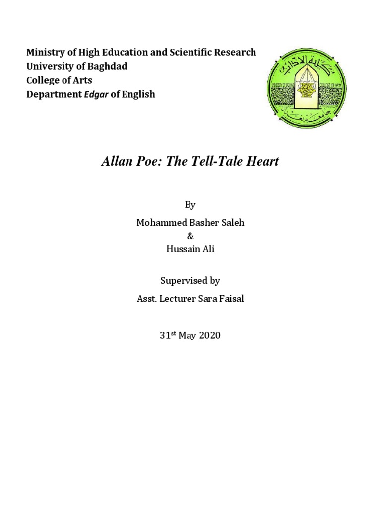 The Tell Tale Heart Research Paper | PDF | Edgar Allan Poe
