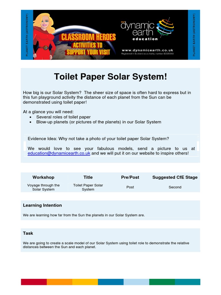 Solar System Model with Toilet Paper | PDF | Pluto | Planets