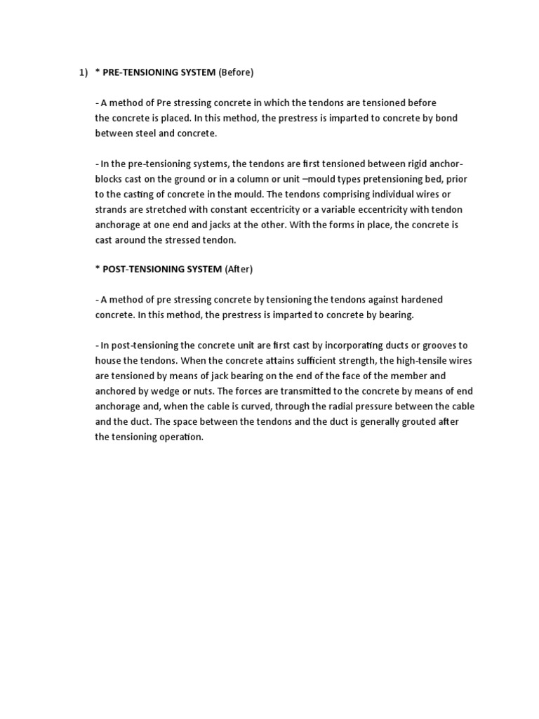 Prestressed Concrete Design (PCD) Part 1 - Essay | PDF | Prestressed ...