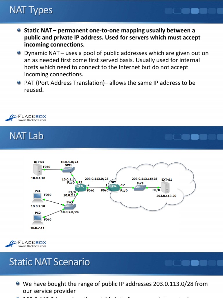 3.1 30-03 Static NAT PDF | PDF