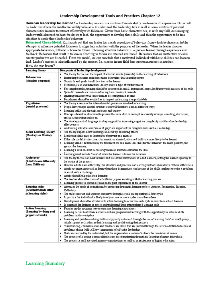 Leadership Development Strategies Explained | PDF | Leadership ...